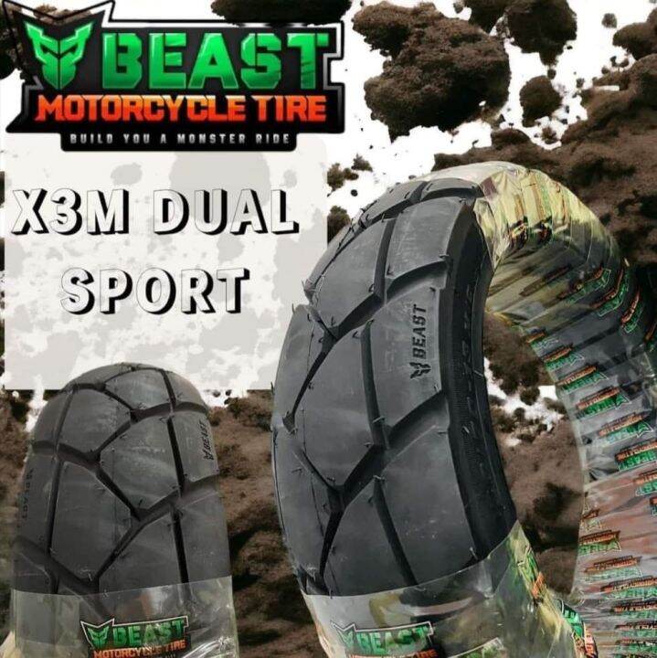 BEAST TIRE X3M DUAL SPORT TUBELESS WITH FREE TYRE SEALER AND PITO ...