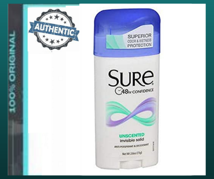 Sure Anti-Perspirant Deodorant Invisible Solid Unscented 2.60 oz ...