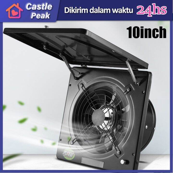 10Inch Ventilasi Exhaust Fan Gantung Dinding / Kebisingan Rendah Rumah ...