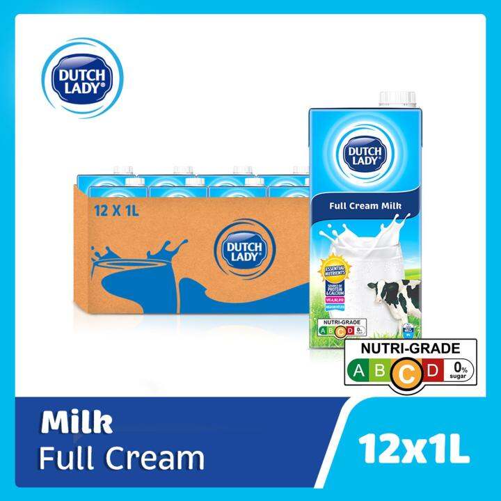 Dutch Lady UHT Full Cream Milk 12 x 1L - Case | Lazada Singapore