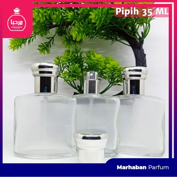 botol parfum Pipih 35 ml botol refill botol kosong ukuran 35 ml parfum ...