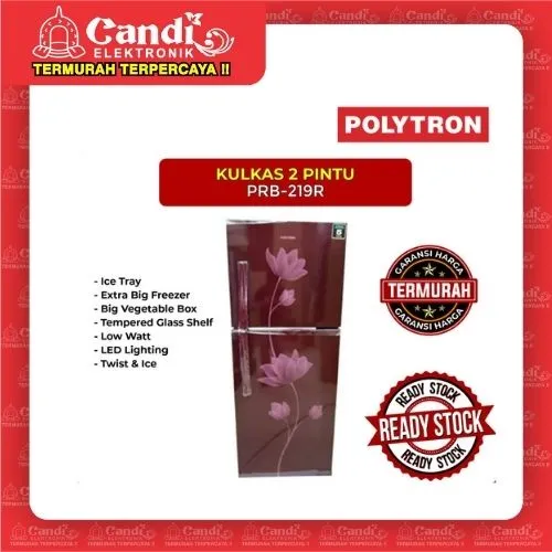 POLYTRON REFRIGERATOR 2 DOOR PRB-219R | Lazada Indonesia