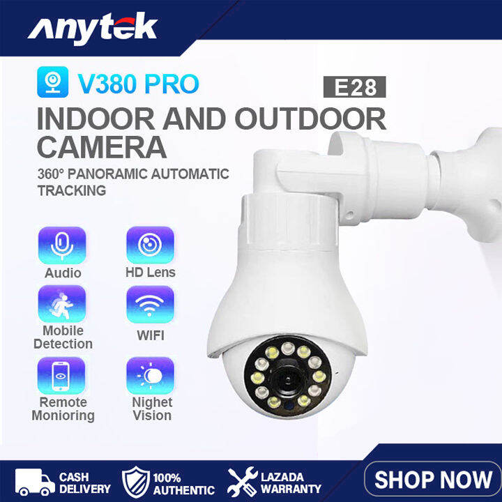 ANYTEK V380 PRO E28 Indoor and Outdoor Wireless 360° Panoramic ...