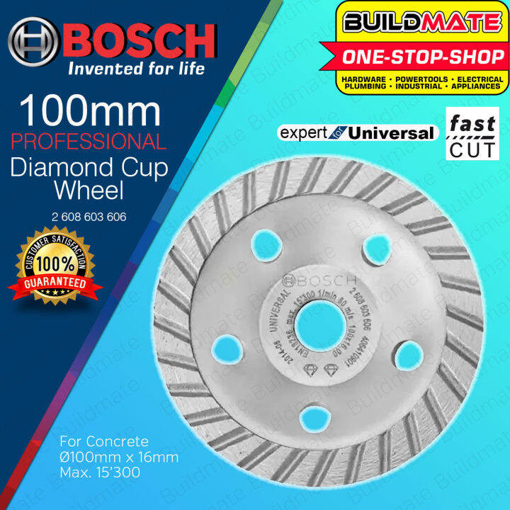BOSCH Expert For Universal Fast Cut Diamond Cup Wheel 4" Inch 100mm For ...