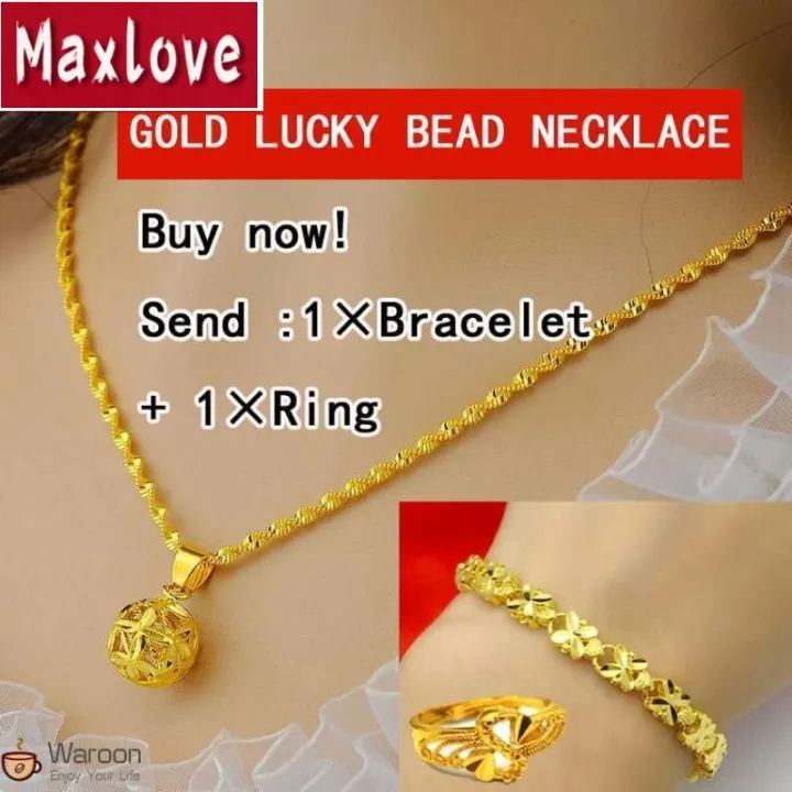 Rantai Leher Emas 916 Lelong Emas Bangkok Original Cop 916 Rantai Leher Gold Necklace Lady Lucky ...