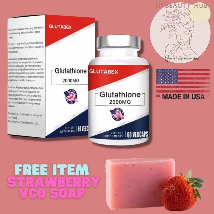 FDA APPROVED / GlutabEX 2000MG PURE GLUTATHIONE/ALTERNATIVE FOR ...