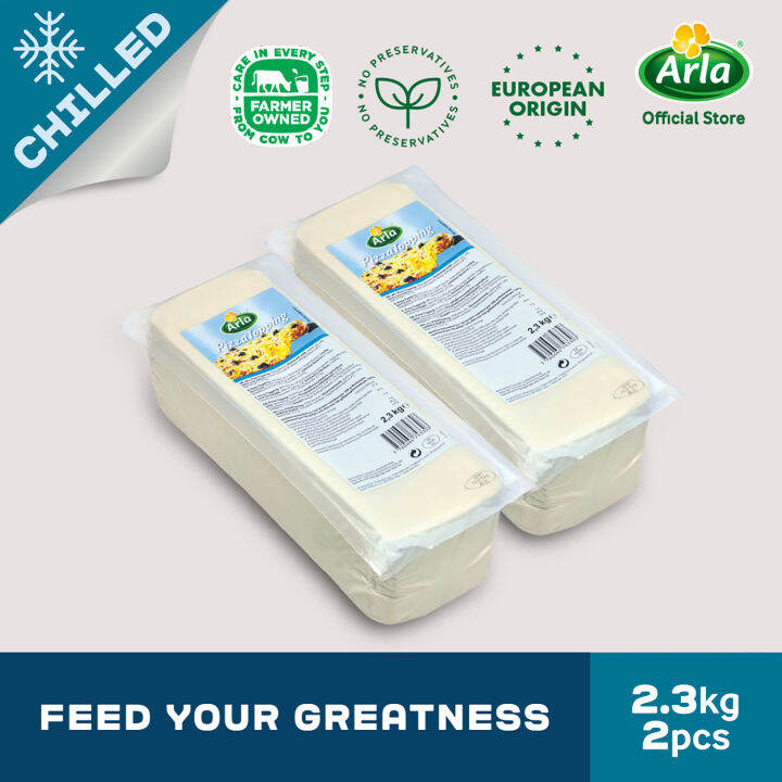 Arla Pizzatopping Cheese Block 2.3kg 2-Pack | Lazada PH