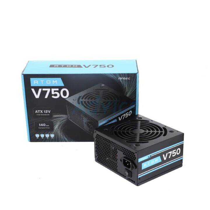 POWER SUPPLY (อุปกรณ์จ่ายไฟ) ANTEC ATOM V750 - 750W (BLACK) (ATX ...