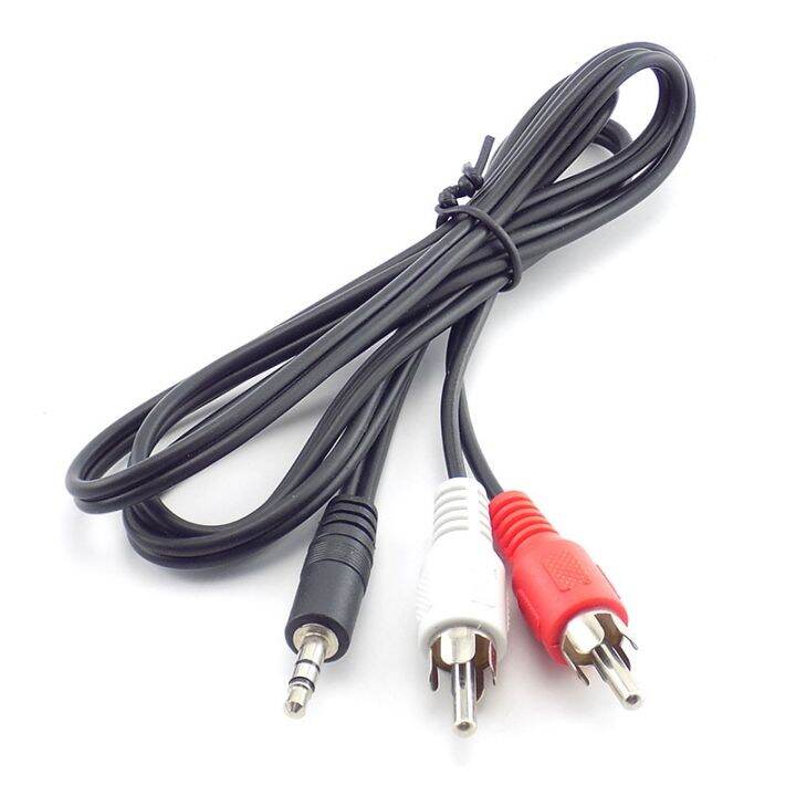 1M 3.5mm Male Stereo To 2 RCA Connector Audio Speaker AV Adapter Cables ...