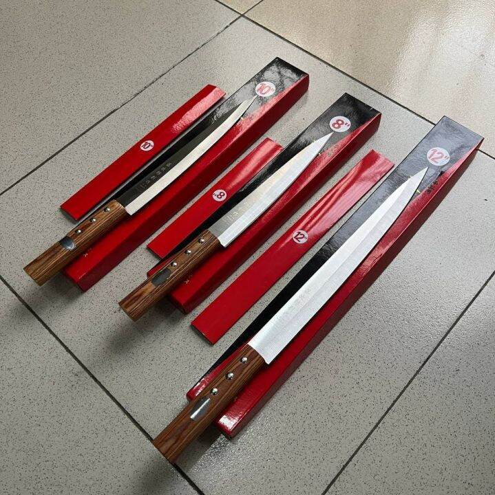 Yanagiba Japanese Knife Super Sharp Paper | Eight Ten and Twelve Inches ...