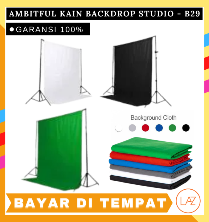 [COD - BERGARANSI] AMBITFUL KAIN BACKDROP STUDIO FOTOGRAFI COTTON ...