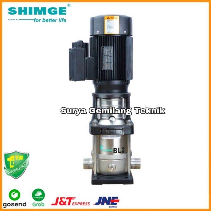Pompa Booster Membrane RO SHIMGE BL 2-22 Vertical Multi-Stage Car wash ...