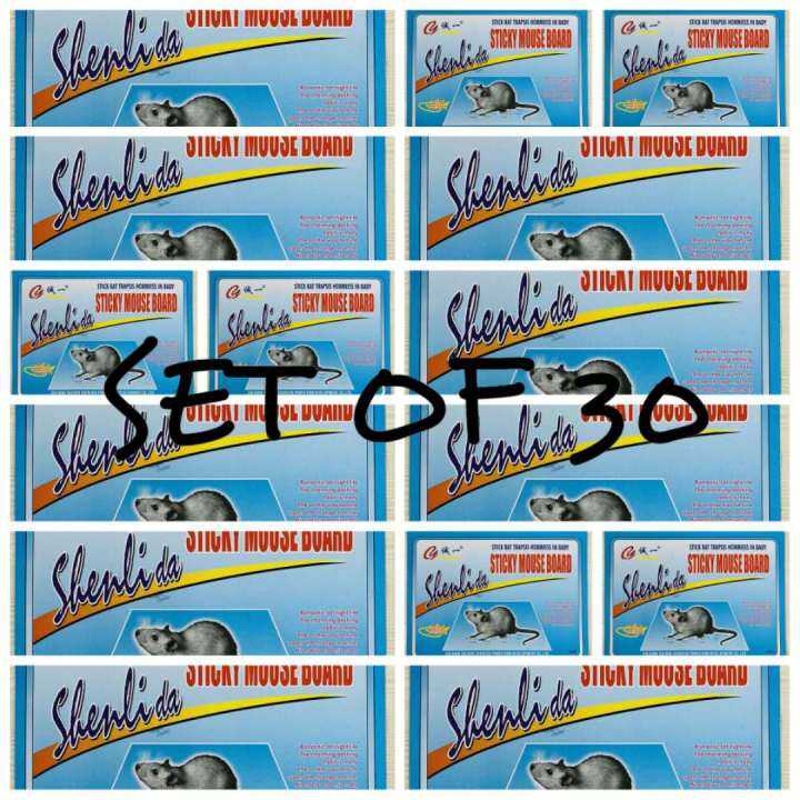 "CANDID SHOP" ( SET OF 30 ) MOUSE GLUE TRAP RAT GLUE TRAPS(Sticky Mouse ...