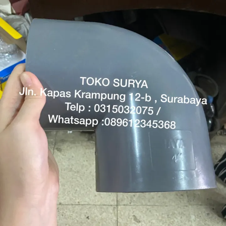 JAYAkeni4aw - SAMBUNGAN KENI 4" BELOKAN 4" PVC Elbow Knee Keni 4" dim ...