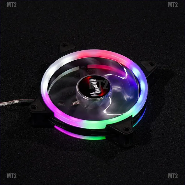 [ MT 2 ] LED พัดลมระบายความร้อน RGB 12 V DC 12v Brushless Cooler สำหรับ ...