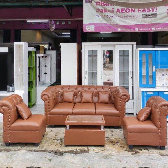 Sofa Chesterfield/ Sofa Sudut / Sofa Minimalis Retro Dudukan 311 | Lazada Indonesia