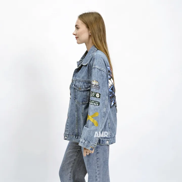 Amr ORIGINAL - PEARL AMR 5390 - JEANS JACKET OVERSIZE DREAM | Lazada PH