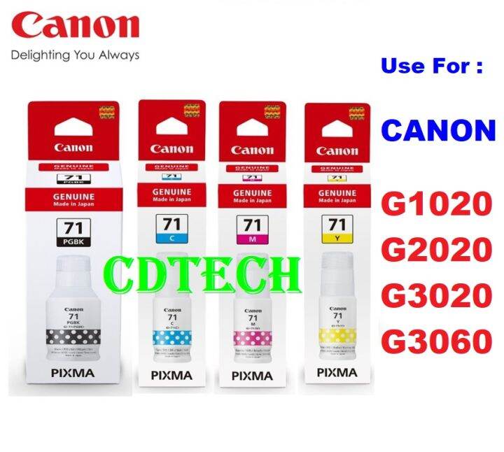 Canon GI71 Genuine Ink Bottle GI-71 BK (Black) GI-71C (Cyan) GI-71 ...