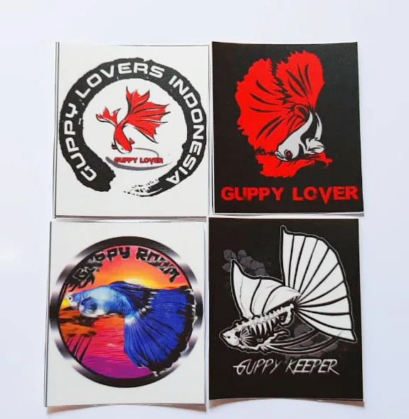 Sticker guppy sticker ikan guppy sticker gupy isi 4 | Lazada Indonesia