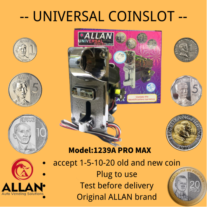 ALLAN Universal Coinslot ( 1239 & 1239A ) Anti Coinslot Hooking ...