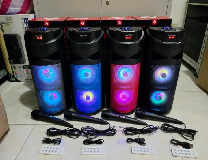 KTS-1091 KARAOKE Super Bass Portable Wireless Bluetooth Speaker ...