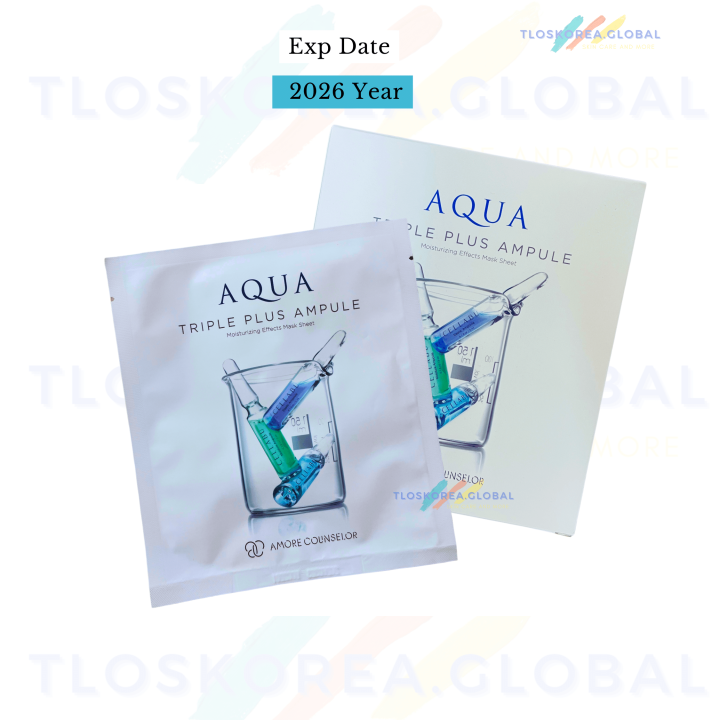 AMORE Aqua Triple Plus Ampule Moisturizing Effects Mask Sheet 1pcs 30ml ...