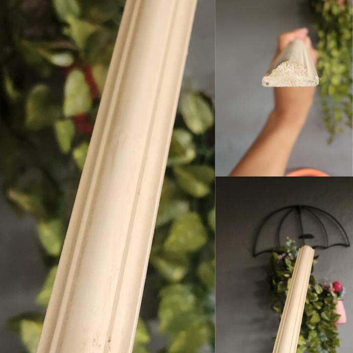 Kayu premium 2m lebar 3cm Dekorasi Backdrop Dinding List Motif Profil ...