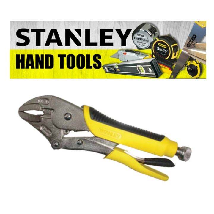 STANLEY LOCKING PILER WITH BI-MATERIAL HANDLE 84-369-1 CURVED JAW 254MM ...