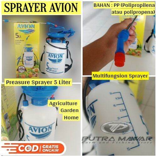 Pressure Sprayer Avion 5 Liter Semprotan Pompa Kebun Spray Manual Atau ...
