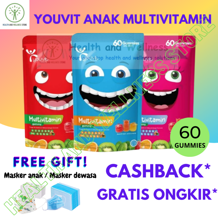 YOUVIT MULTIVITAMIN ANAK YOU VIT 60 GUMMY TABLET MULTIVITAMIN KIDS ...