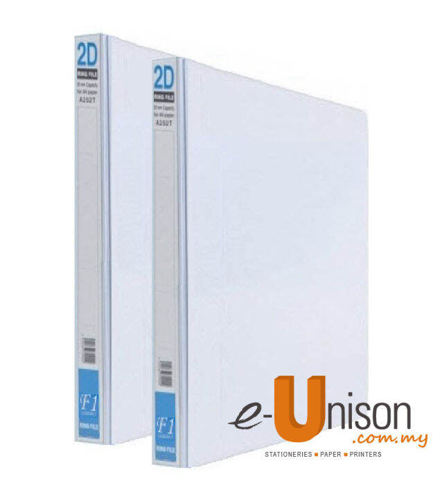 PVC 2D Ring File 25mm A4 White (2pcs) | Lazada