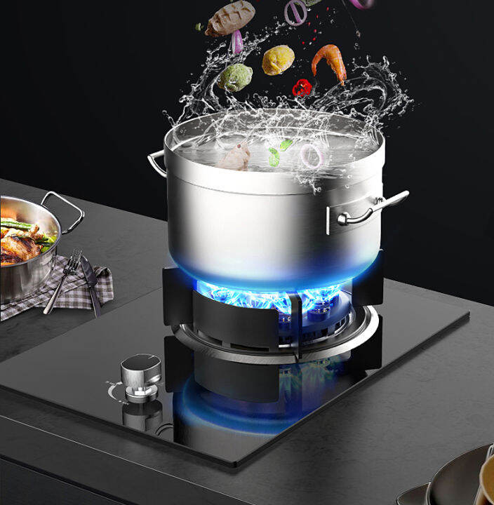 Single Burner Gas Stove Tempered glass surface and automatic ignition ...