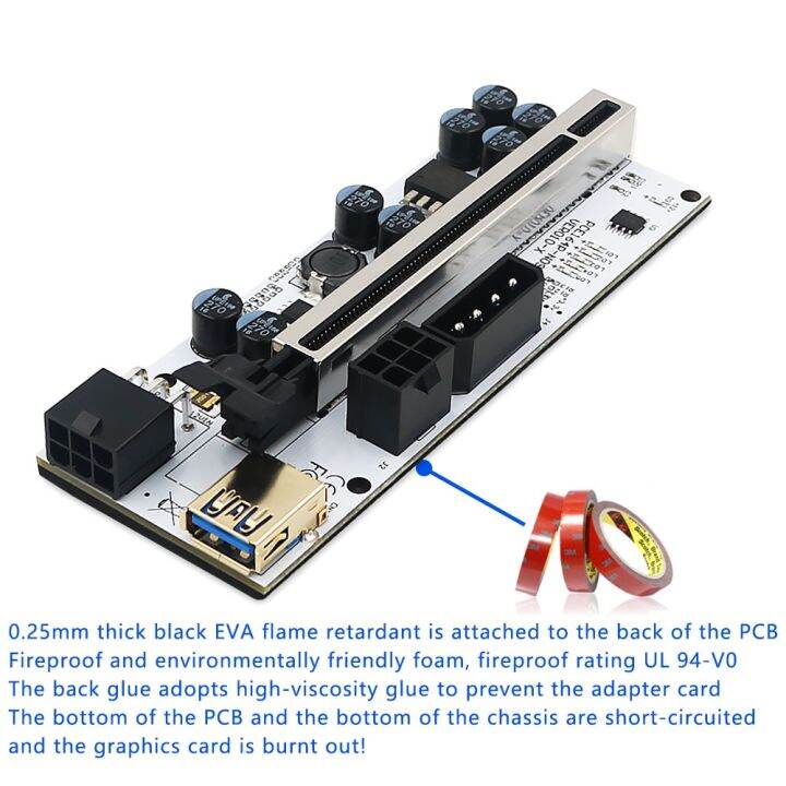 New White Ver 010 X Plus Gpu Riser 010s Pcie Riser Card 009S Plus With ...