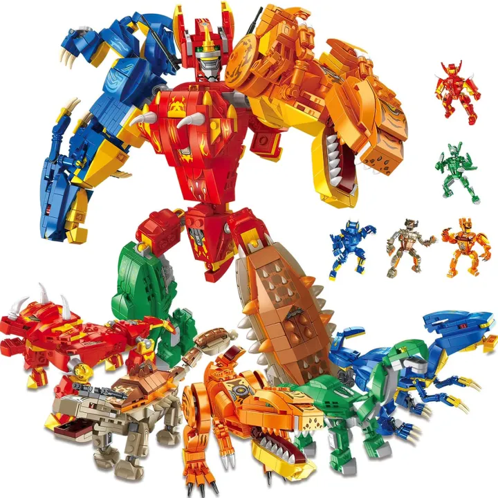 ของเล่นสร้างหุ่นยนต์,1215 PCS,11 In 1 Creative Dinosaur World ...