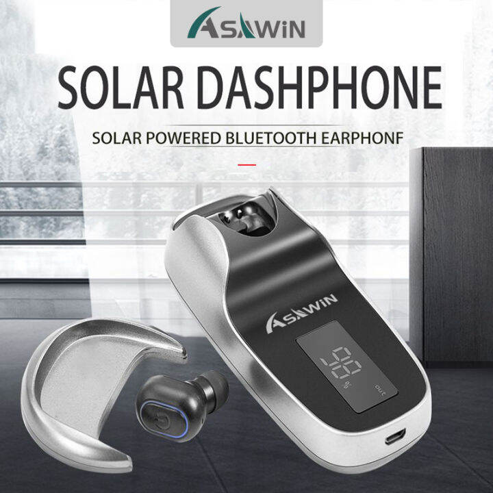 Asawin ES10 Wireless Mini Solar Headphones for car Auto Power on Low ...