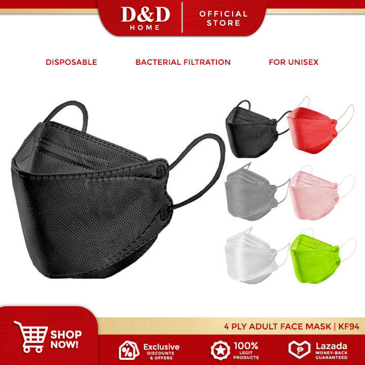 D&D Home | 10pcs Disposable 4 Ply Adult Face Mask KF94 | Lazada PH