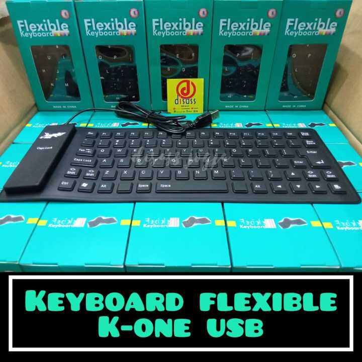 K-ONE KEYBOARD FLEXIBLE KEYBOARD KARET KEYBOARD LENTUR KEYBOARD USB ...