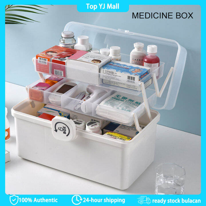 【PHReady Stock】3 Layer First Aid Kit Storage Box Plastic Family First ...