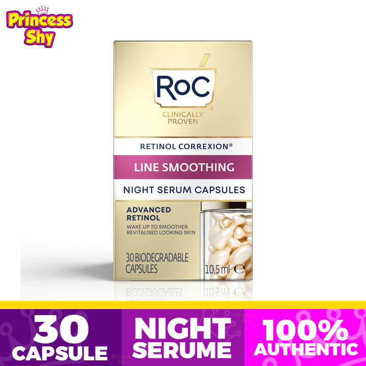 RoC Retinol Correxion Line Smoothing Night Serum Capsules 30 ...