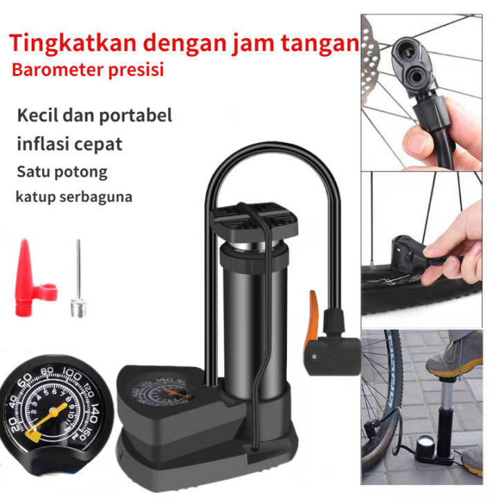 COD Dengan Barometer Pompa Sepeda Ban Motor Dan Sepeda Portabel Mini ...