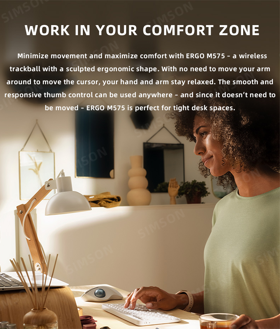 【NEW】Original Logitech ERGO M575 Wireless Mouse Trackingball Win10 ...