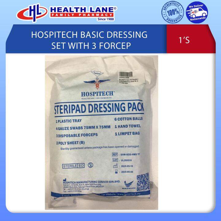 HOSPITECH BASIC DRESSING SET WITH 3 FORCEP | Lazada