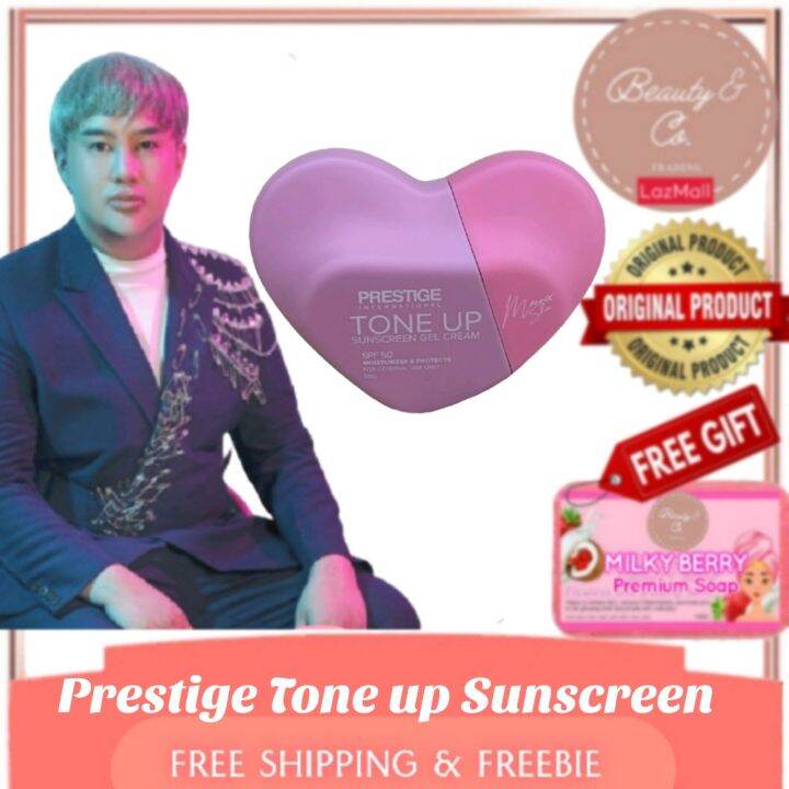Prestige Tone Up Sunscreen Gel Cream SPF50 50g by Mannix [FREE SOAP ...