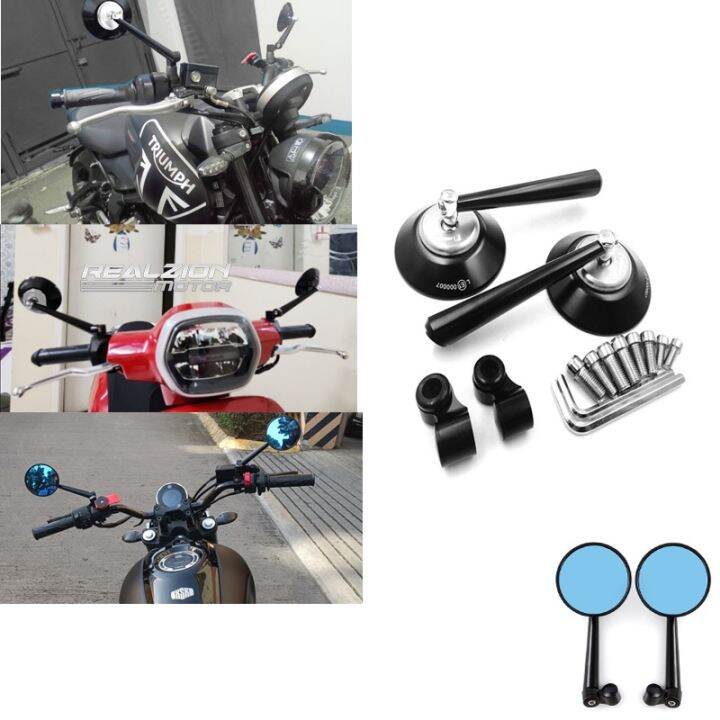 CNC Universal Round side mirrors Rearview For triumph YAMAHA XSR900 ...