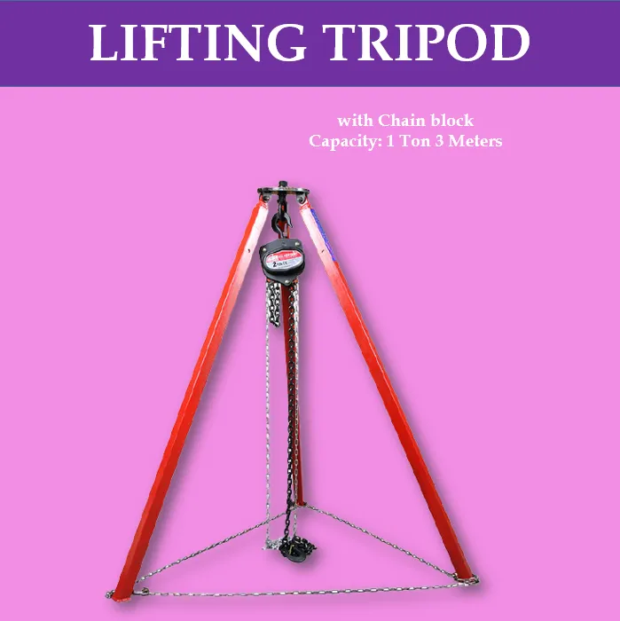 Lifting Equipment 1 Ton 3 Meters Lifting Tripod with Chain Block ...