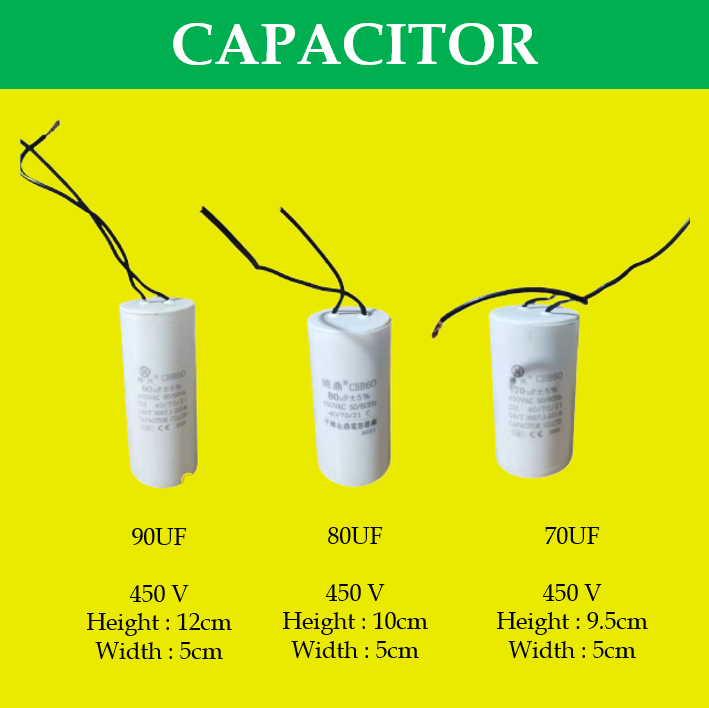 MAGO Capacitor 450V 4uf - CBB60 8UF 12UF 14UF 16UF 20UF 30UF 40UF 50UF ...