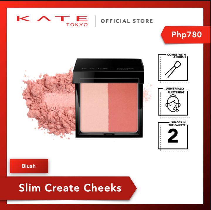 KATE Tokyo Slim Create Cheeks [Blush] [Two-tone] [Compact Blush Palette ...