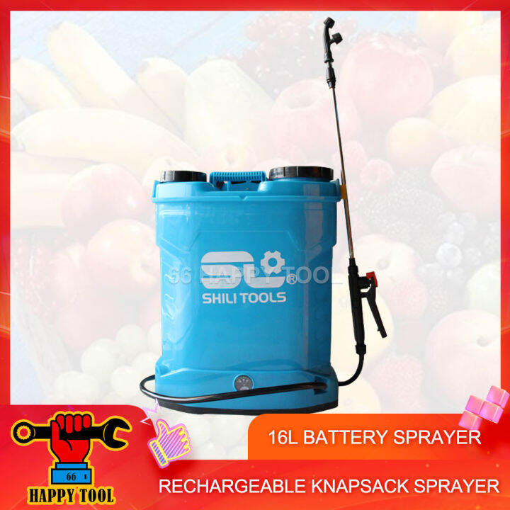 Portable 16L Rechargeable Knapsack Battery Sprayer Spray Chemical Water ...