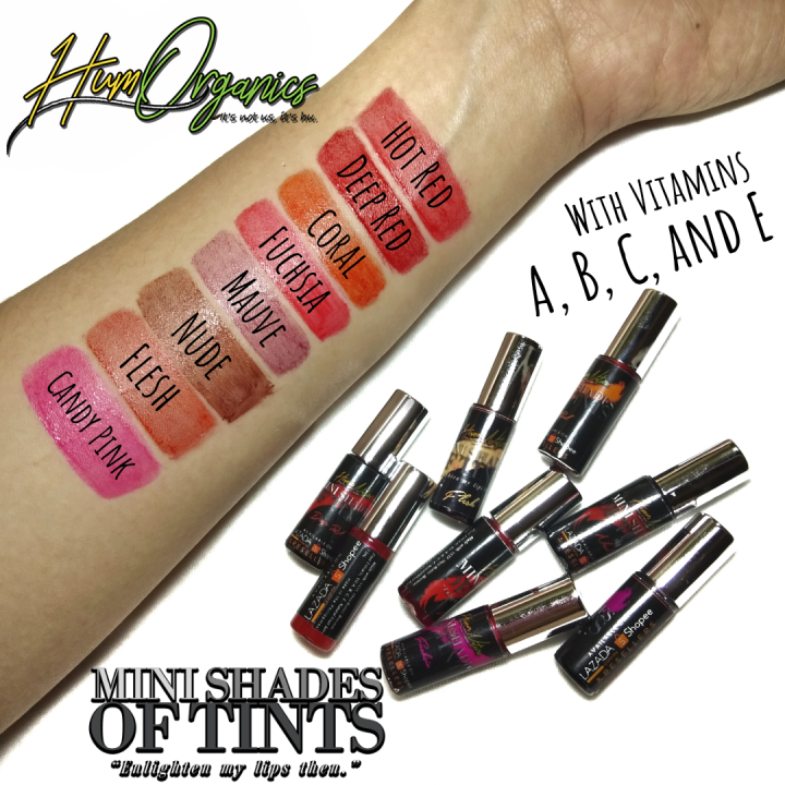 ALL SHADES OF Pretty/MINI Shades of Tint - Organic and Natural Lip & Cheek Tint (Lip tint) with ...