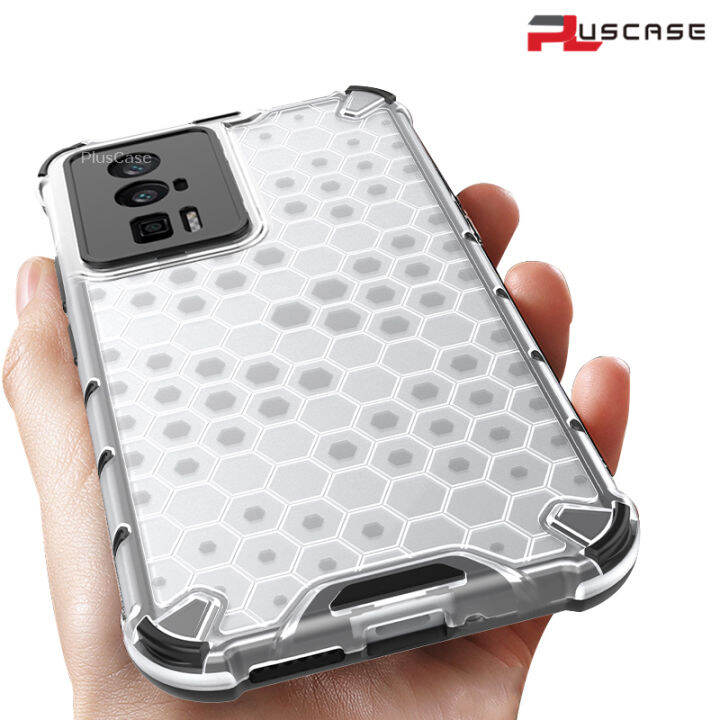 PlusCase for Xiaomi Poco F5 Pro Shockproof Case Honeycomb Clear Armor ...